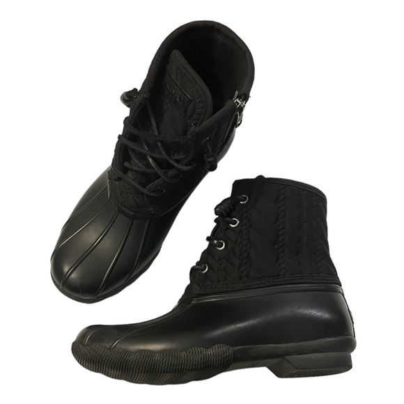 Sperry | Shoes | Sperry Waterproof Black Rubber Boots | Poshmark
